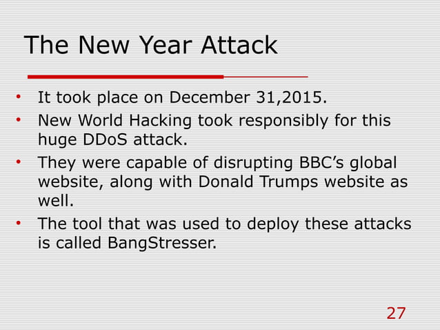 DDoS Attack PPT by Nitin Bisht | PPT