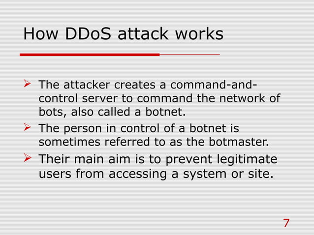 DDoS Attack PPT by Nitin Bisht | PPT