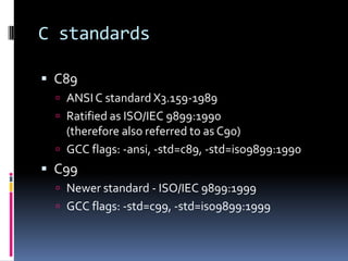C Standards: main() | PPTX