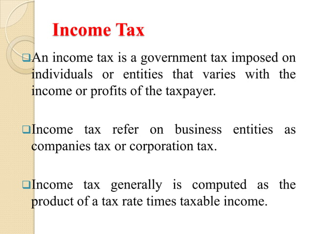 Income Tax Presentation with case study included | PPTX | Business ...