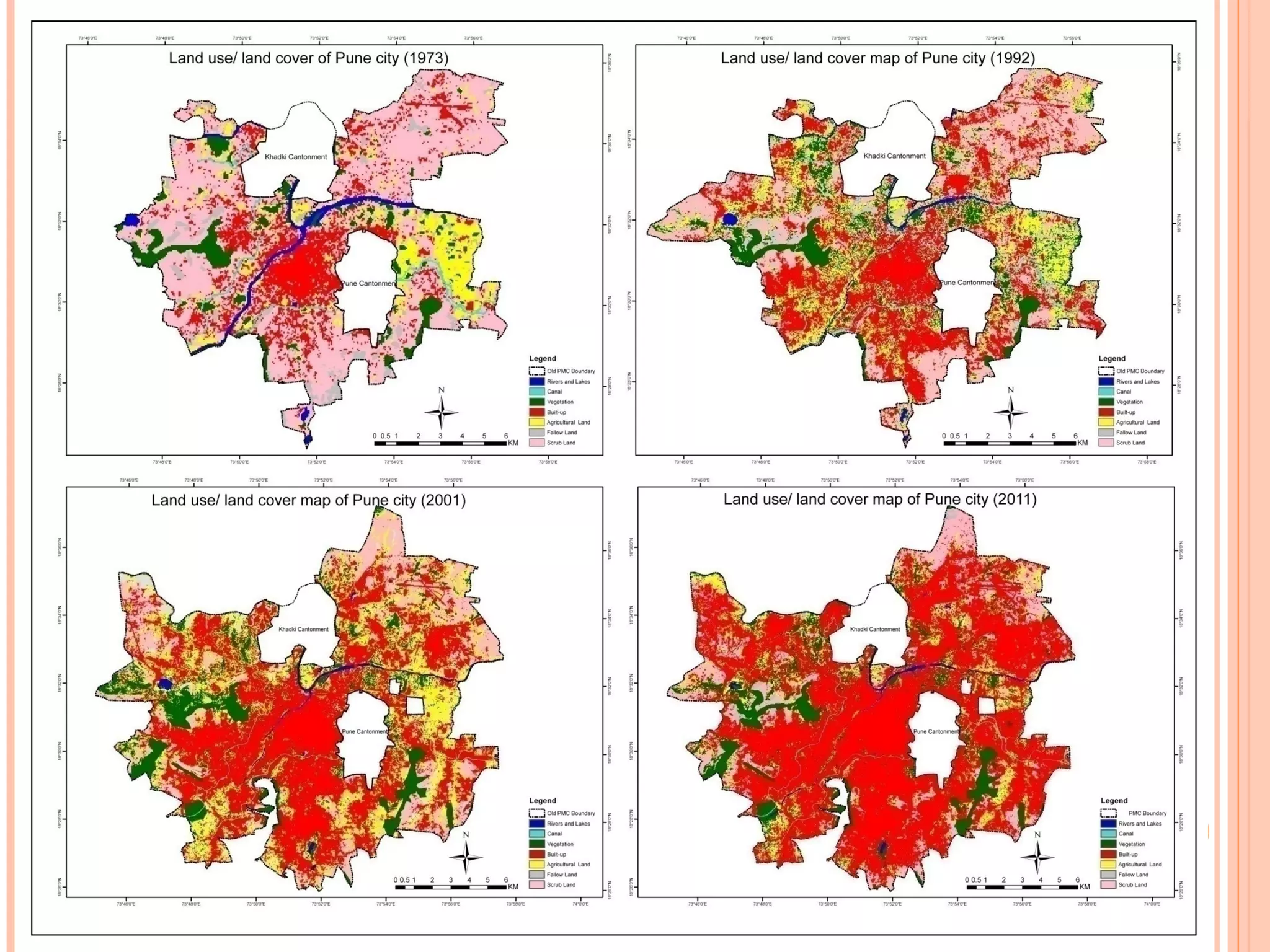Change detection analysis in land use / land cover of Pune city using ...