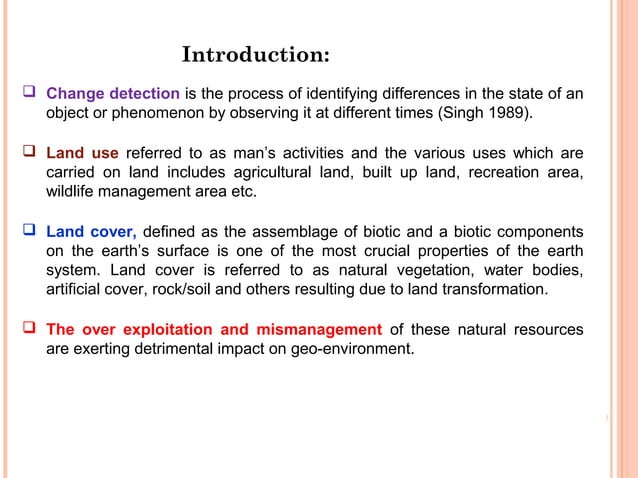Change detection analysis in land use / land cover of Pune city using ...