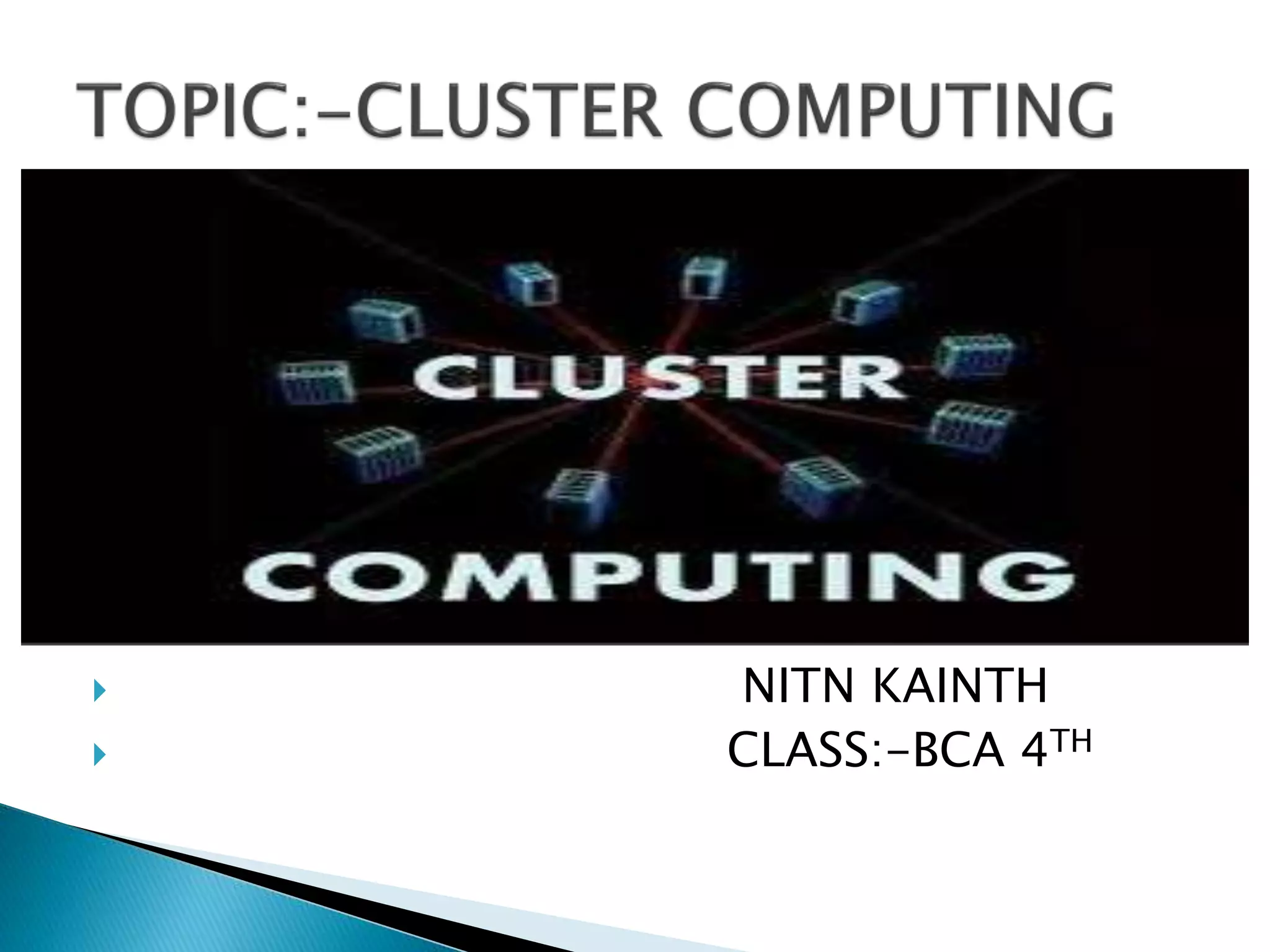 cluster computing | PPT