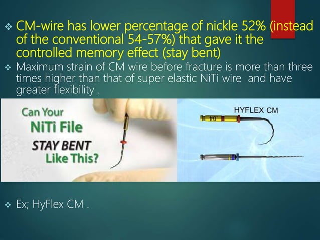 NiTi (in endodontics) | PPTX | Geology | Science