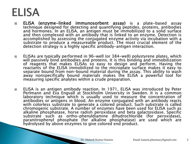 ELISA and RIA | PPT