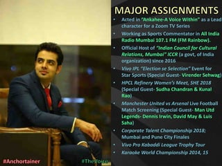 Nitish Kalia (anchor, emcee, commentator, singer, mimic, actor) | PPT ...