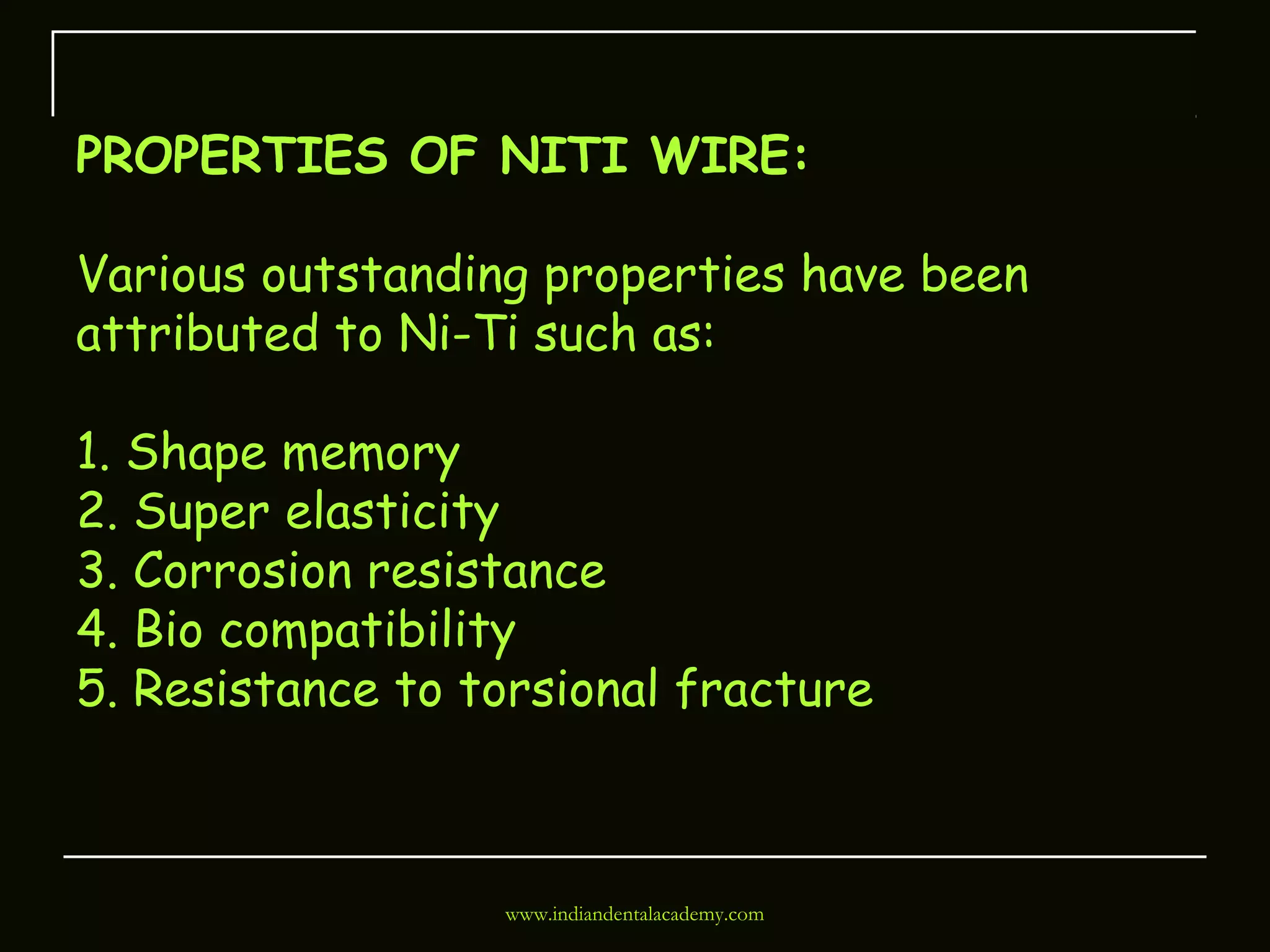 NITI wires | PPT