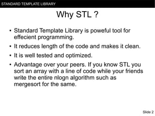 Talk on Standard Template Library | PPT