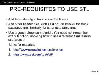 Talk on Standard Template Library | PPT