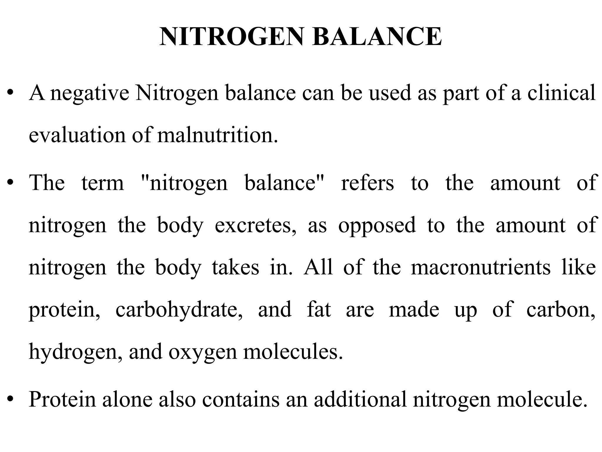 Nitrogen balance | PPTX