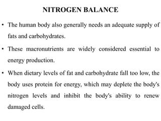 Nitrogen balance | PPTX