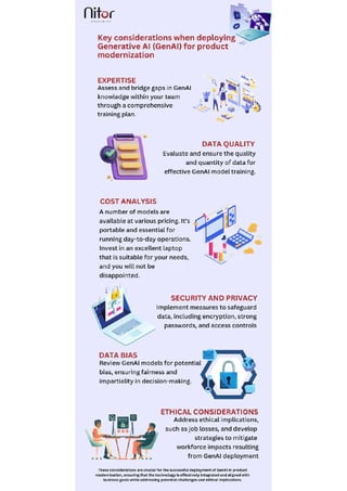 Key considerations when deploying Generative AI (GenAI) for product modernization | PDF