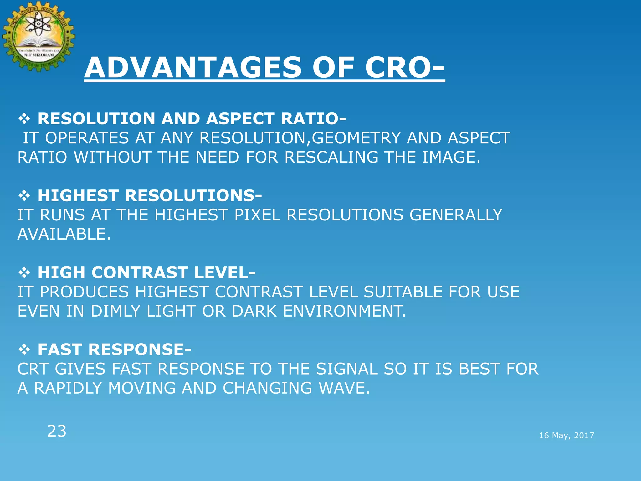 CATHODE RAY OSCILLOSCOPE (CRO) | PPTX