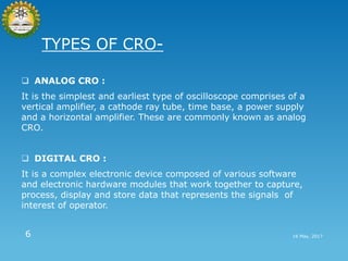 CATHODE RAY OSCILLOSCOPE (CRO) | PPTX | Consumer Electronics ...