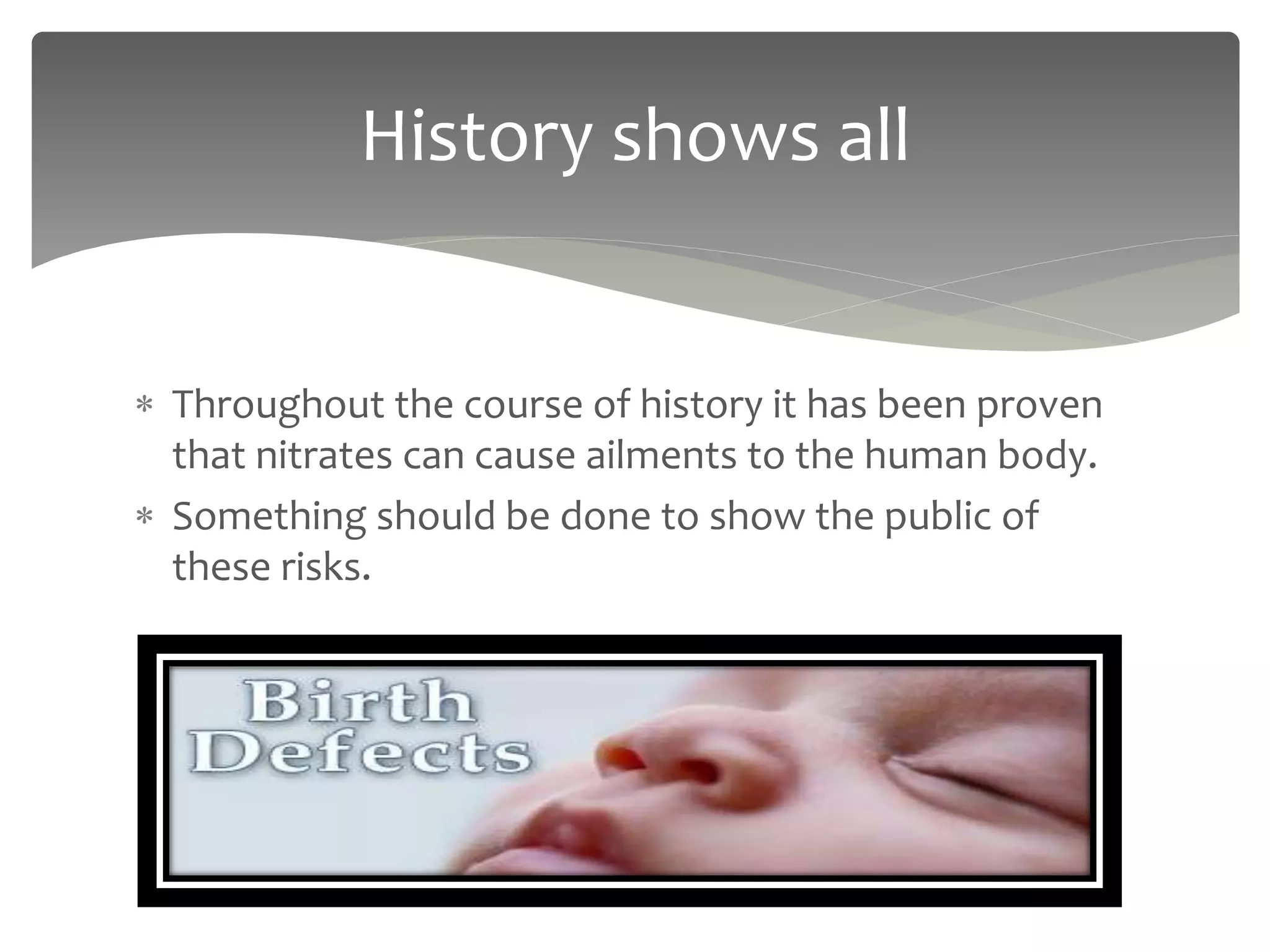 Nitrate risks presentation | PPTX