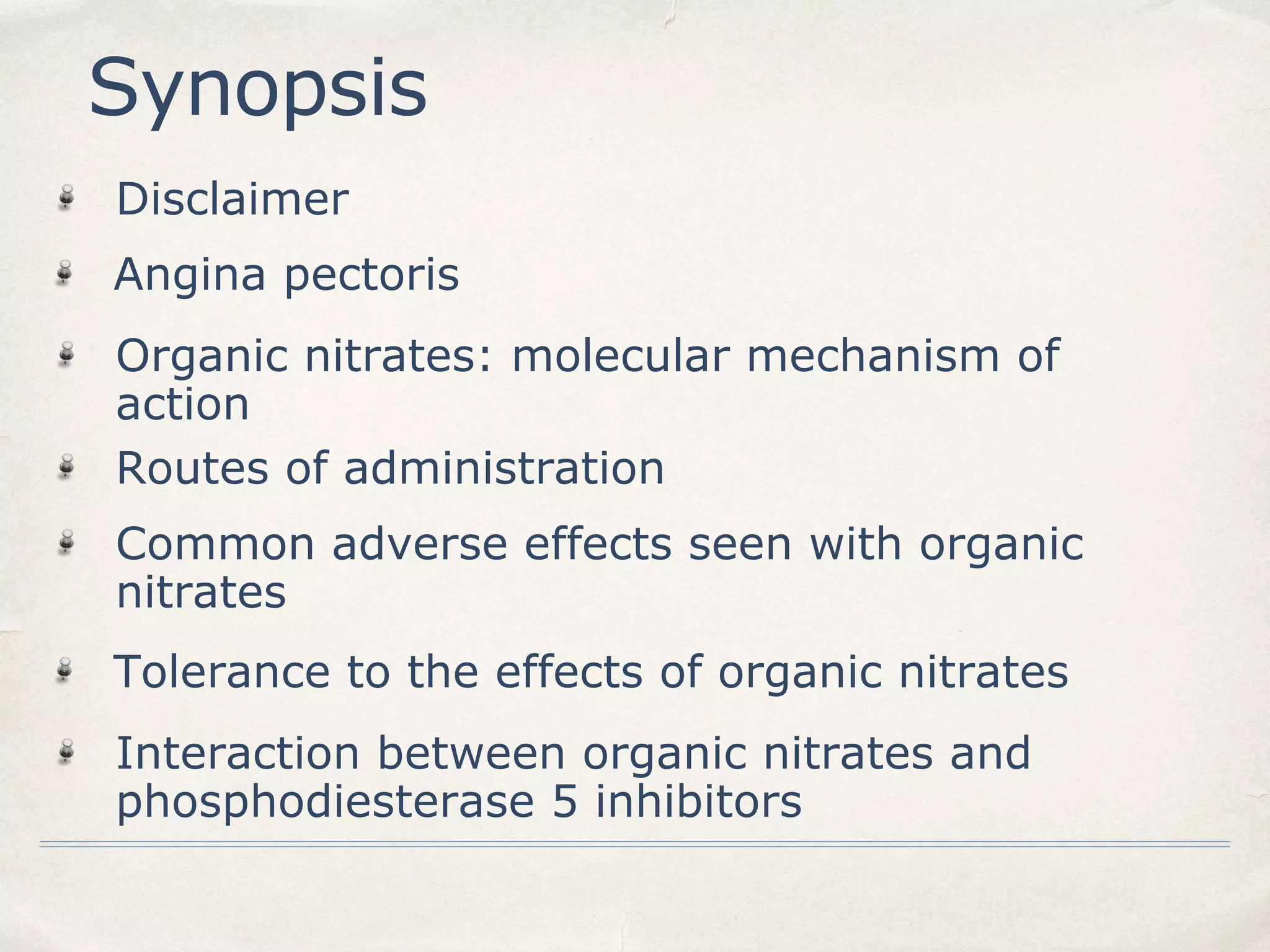 Nitrates iuphar | PPTX