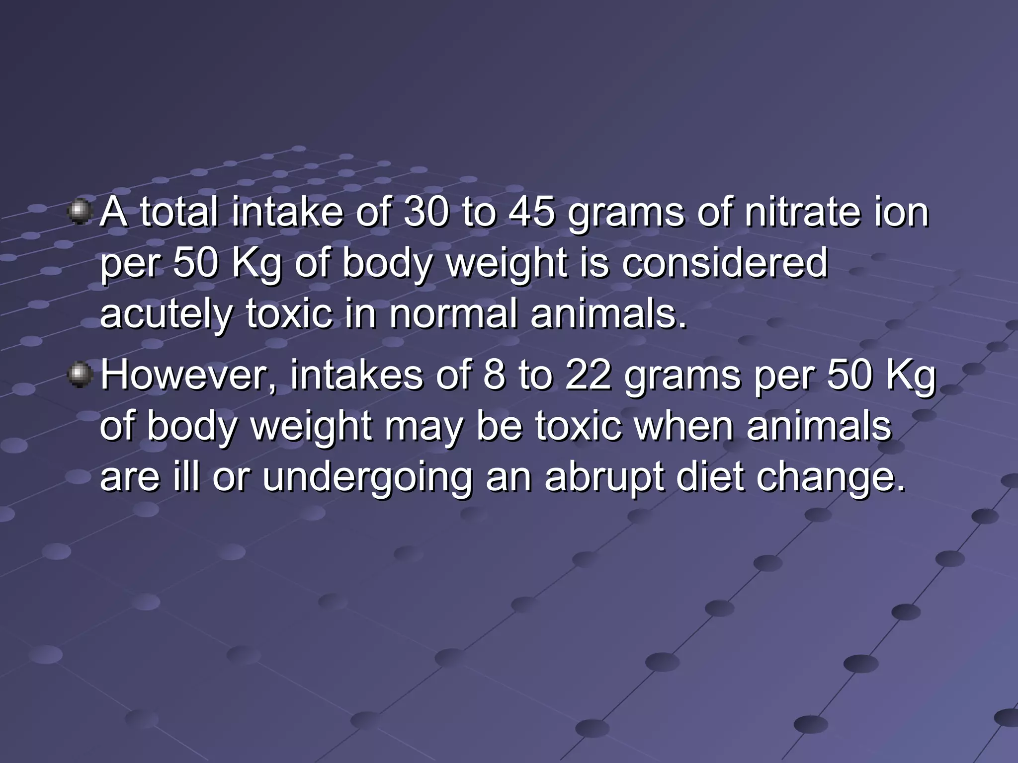 Nitrates poisoning | PPT