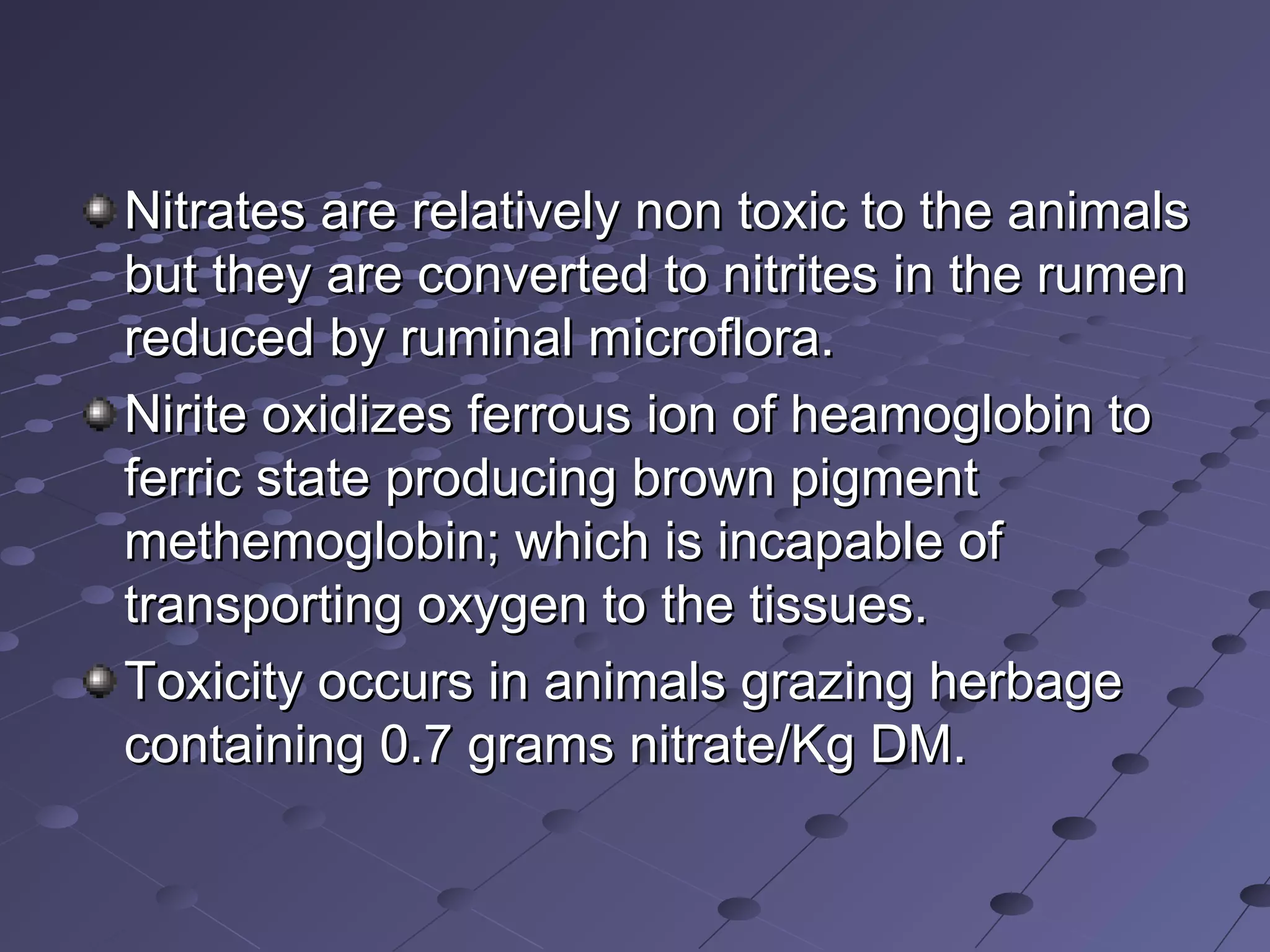 Nitrates poisoning | PPT
