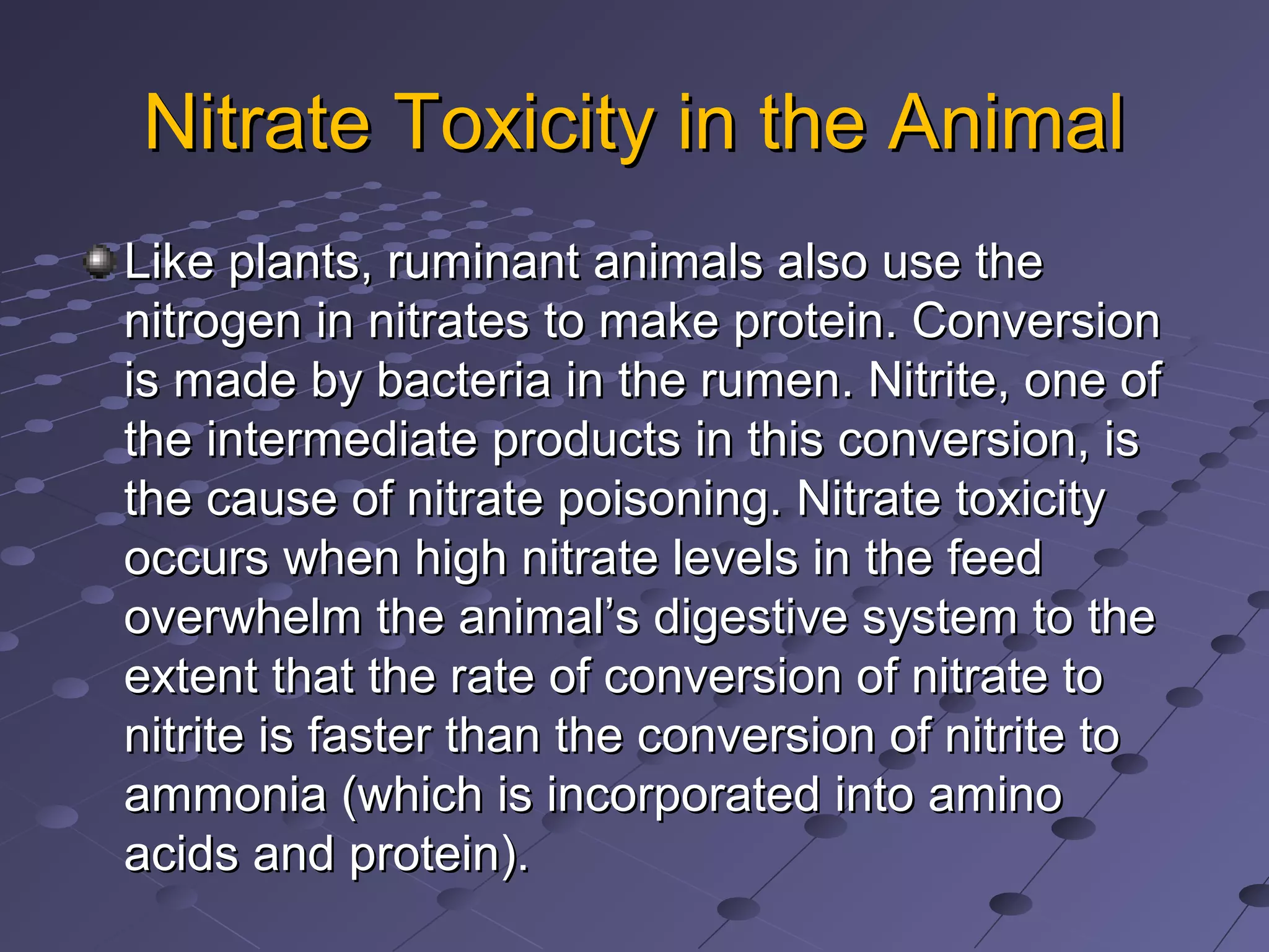 Nitrates poisoning | PPT