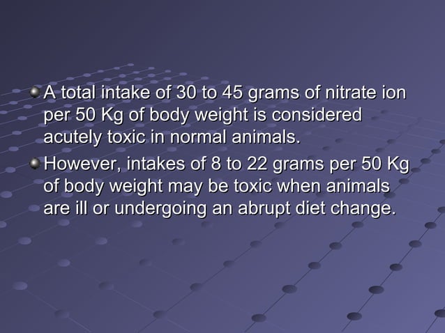 Nitrates poisoning | PPT | Blood Disorders | Diseases and Conditions