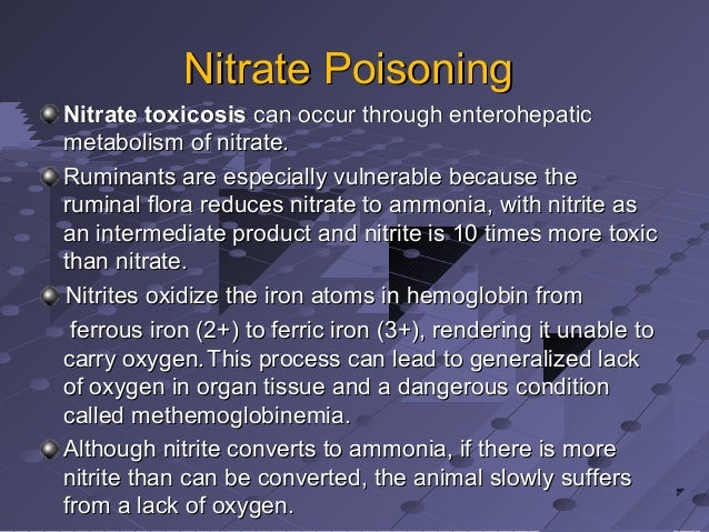 Nitrates poisoning