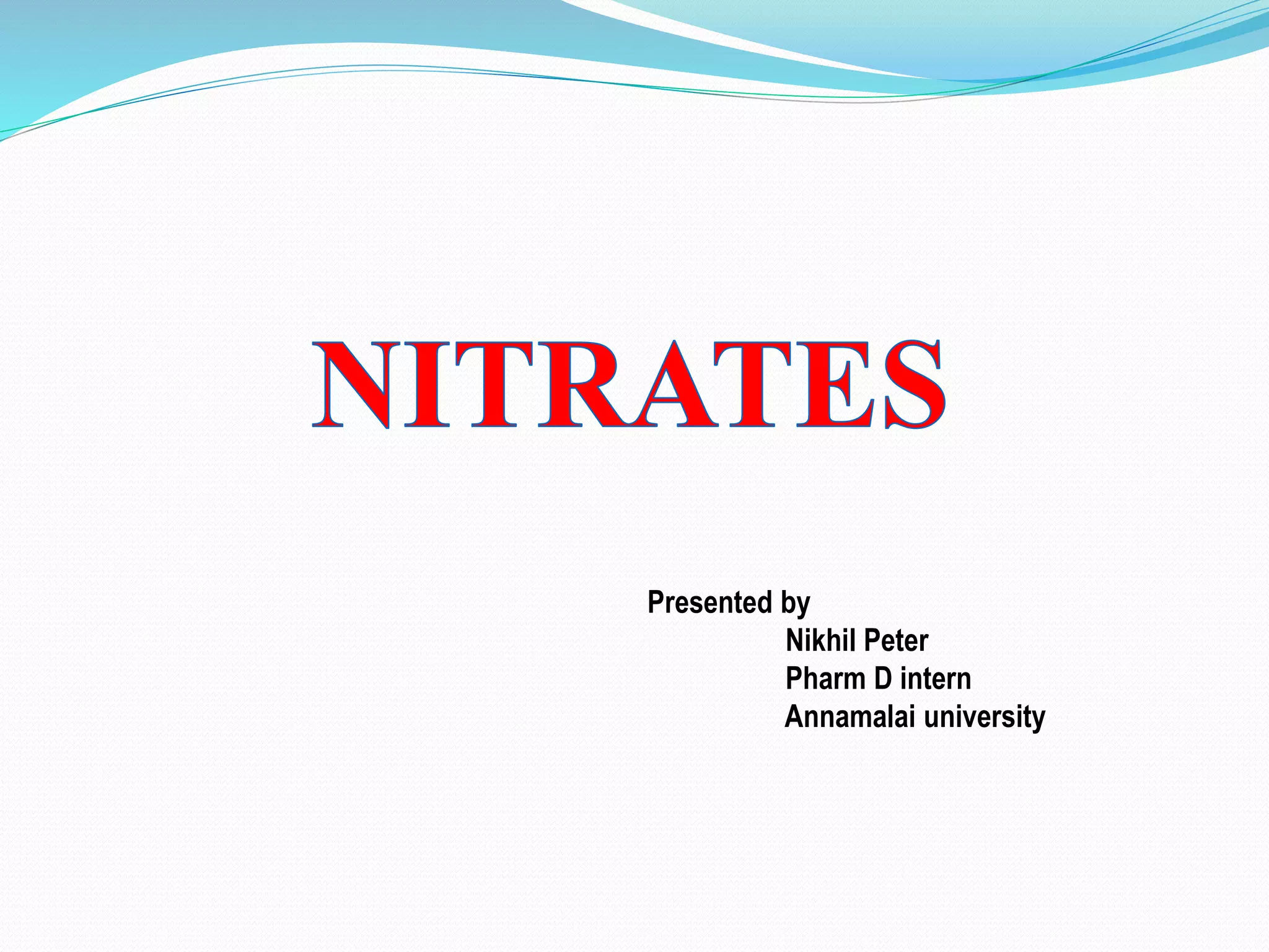 Nitrates | PPTX