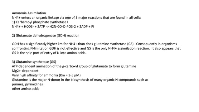 NITRATE UPTAKE, REDUCTION AND ASSIMILATION | PPTX | Science