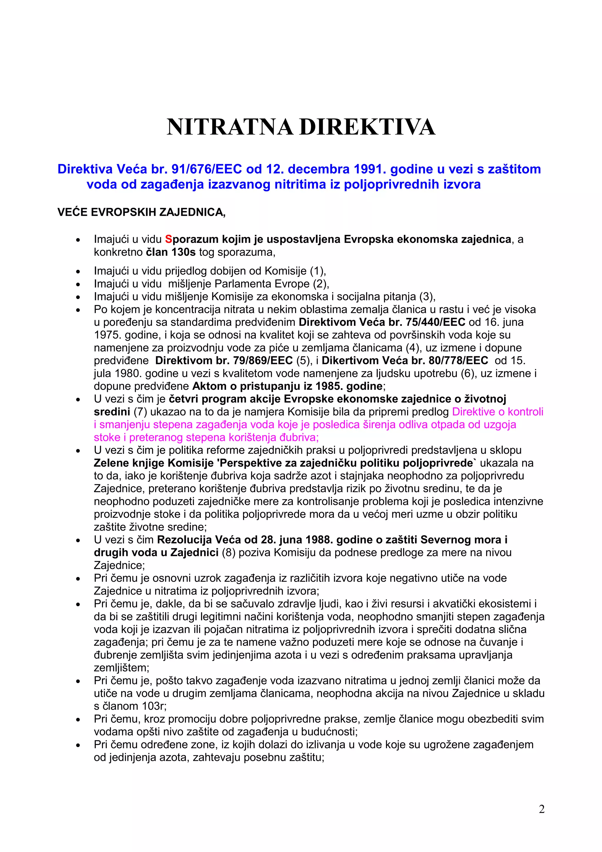 Nitratna direktiva | PDF