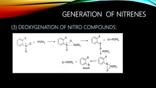 Nitrenes slideshare Reactive intermediates | PPTX