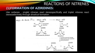 Nitrenes slideshare Reactive intermediates | PPTX