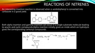 Nitrenes slideshare Reactive intermediates | PPTX