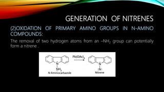 Nitrenes slideshare Reactive intermediates | PPTX