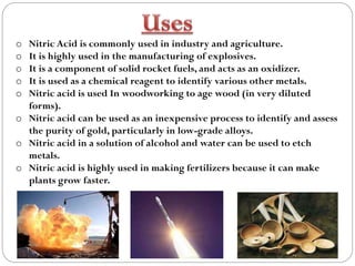 Uses Of Nitric Acid