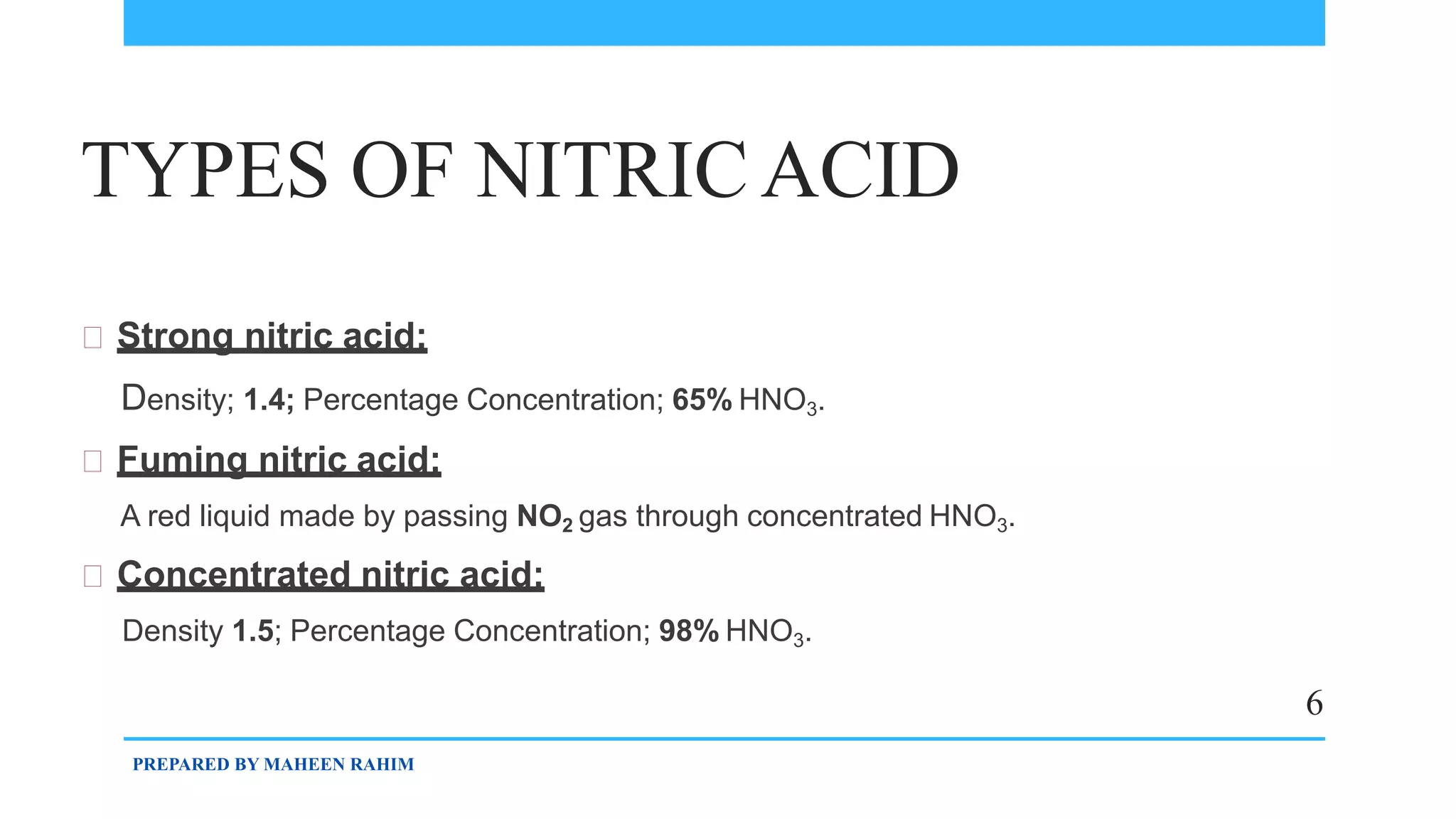 Nitric acid and hydrochloric acid | PDF