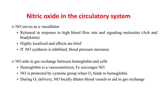 Pharmacology of Nitric oxide | PPTX | Chemistry | Science