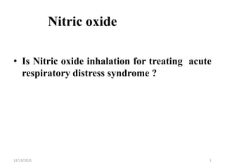 Nitric oxide | PPTX