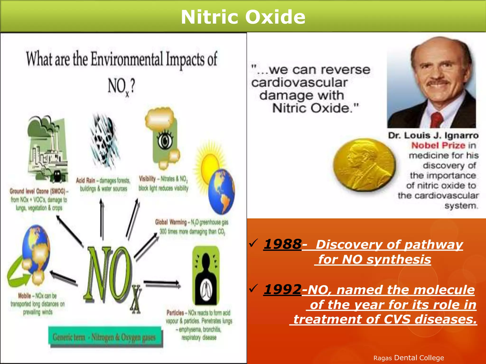 Nitric oxide(NO)-Physiological role | PPTX