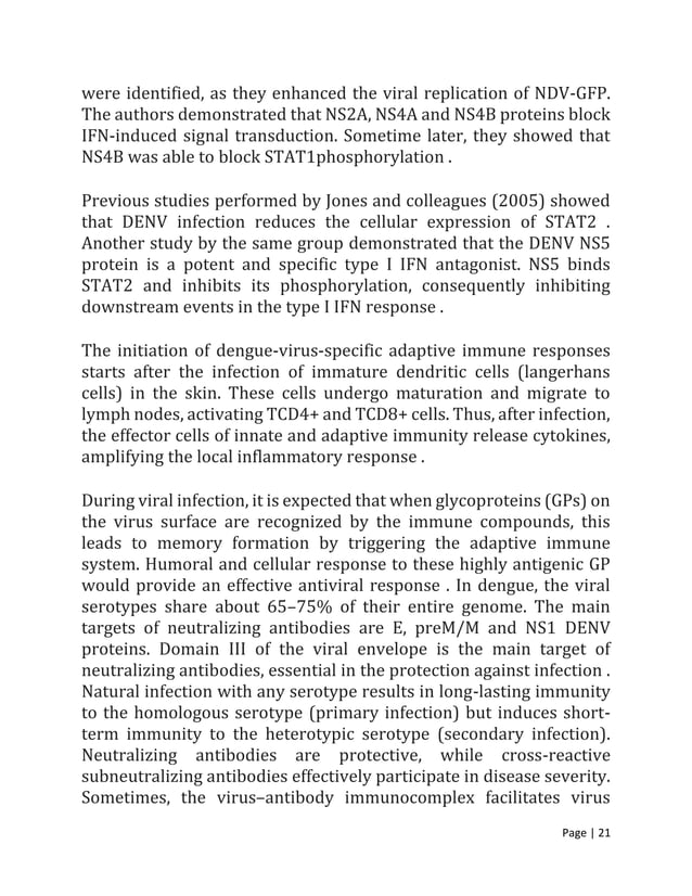 ROLE OF NITRIC OXIDE IN PATHOGENESIS OF DENGUE FEVER | PDF