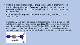 NITRILES and Its Functional groups.pptx | Chemistry | Science
