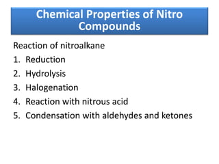 Nitro compounds | PPTX