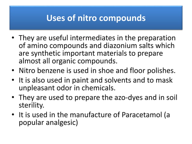 Nitro compounds | PPTX | Chemistry | Science