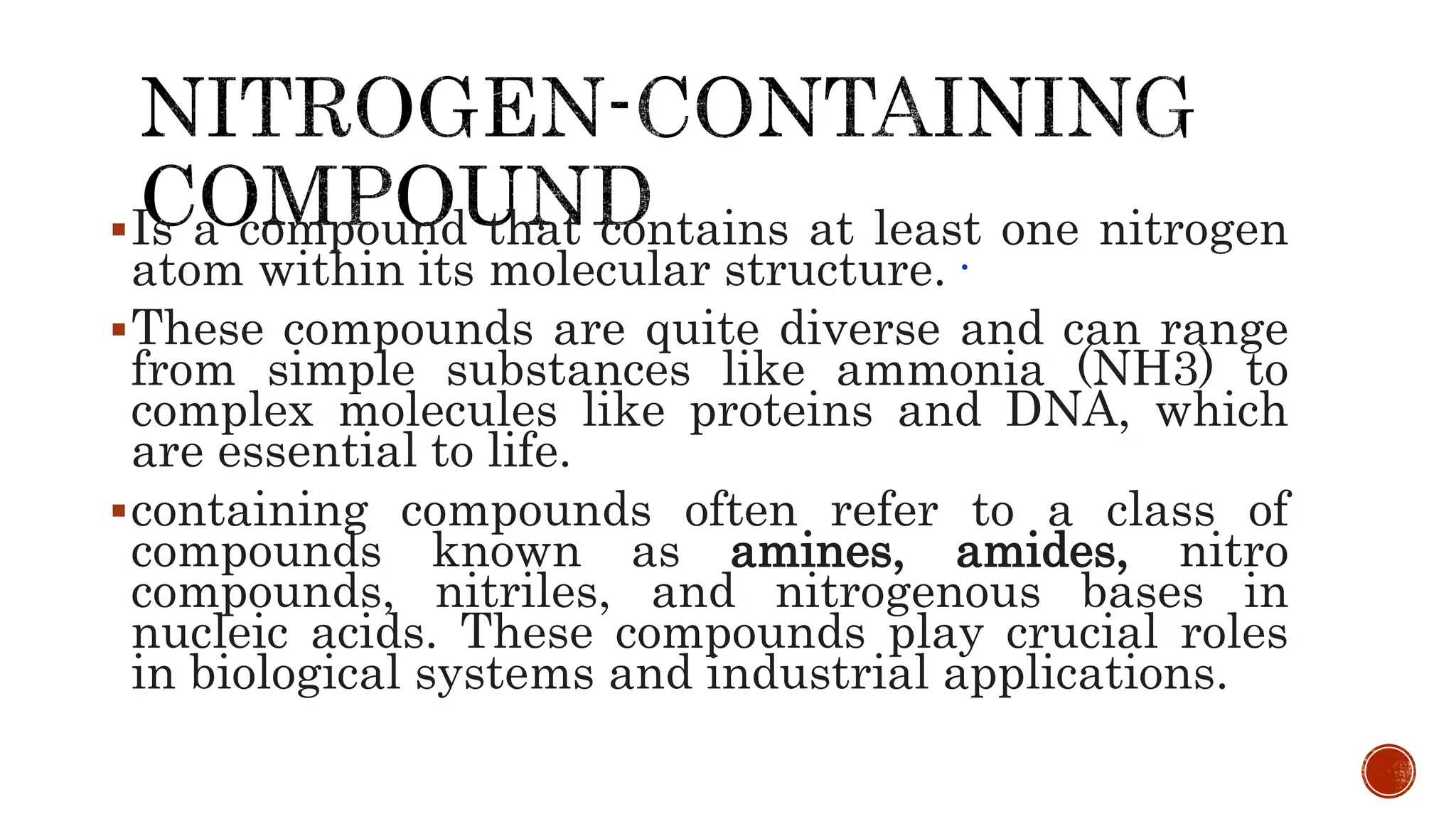 organic chemistry Nitrogen-containing compound .pptx
