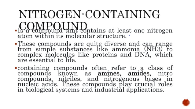 organic chemistry Nitrogen-containing compound .pptx | Illegal Drugs ...