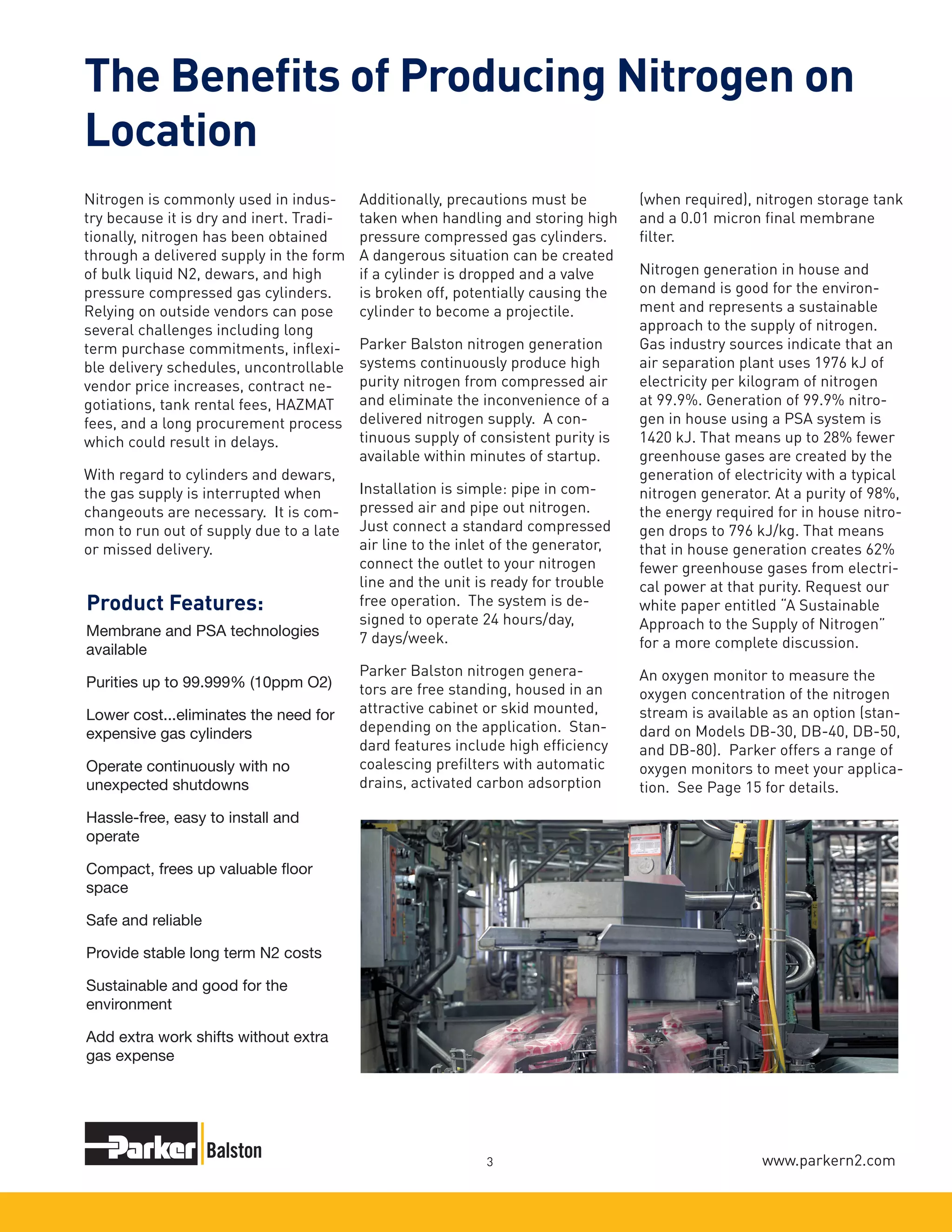 Nitrogen Generator Systems for Industrial Applications | PDF