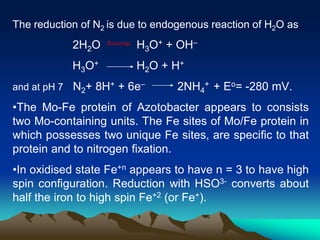 Nitrogenase functioning in biological system | PDF