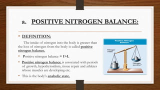 Nitrogen balance ppt | PPTX
