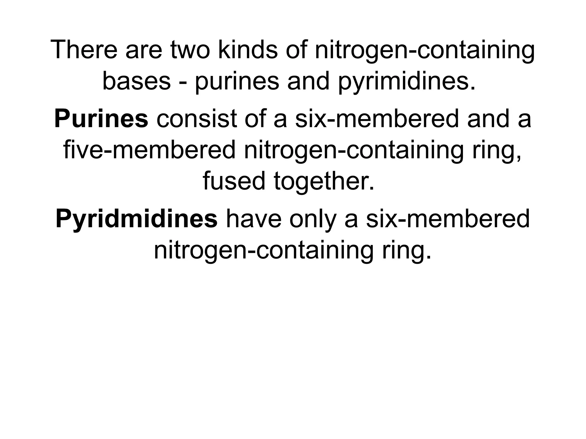 Nitrogenous bases and genetic code. types | PPT
