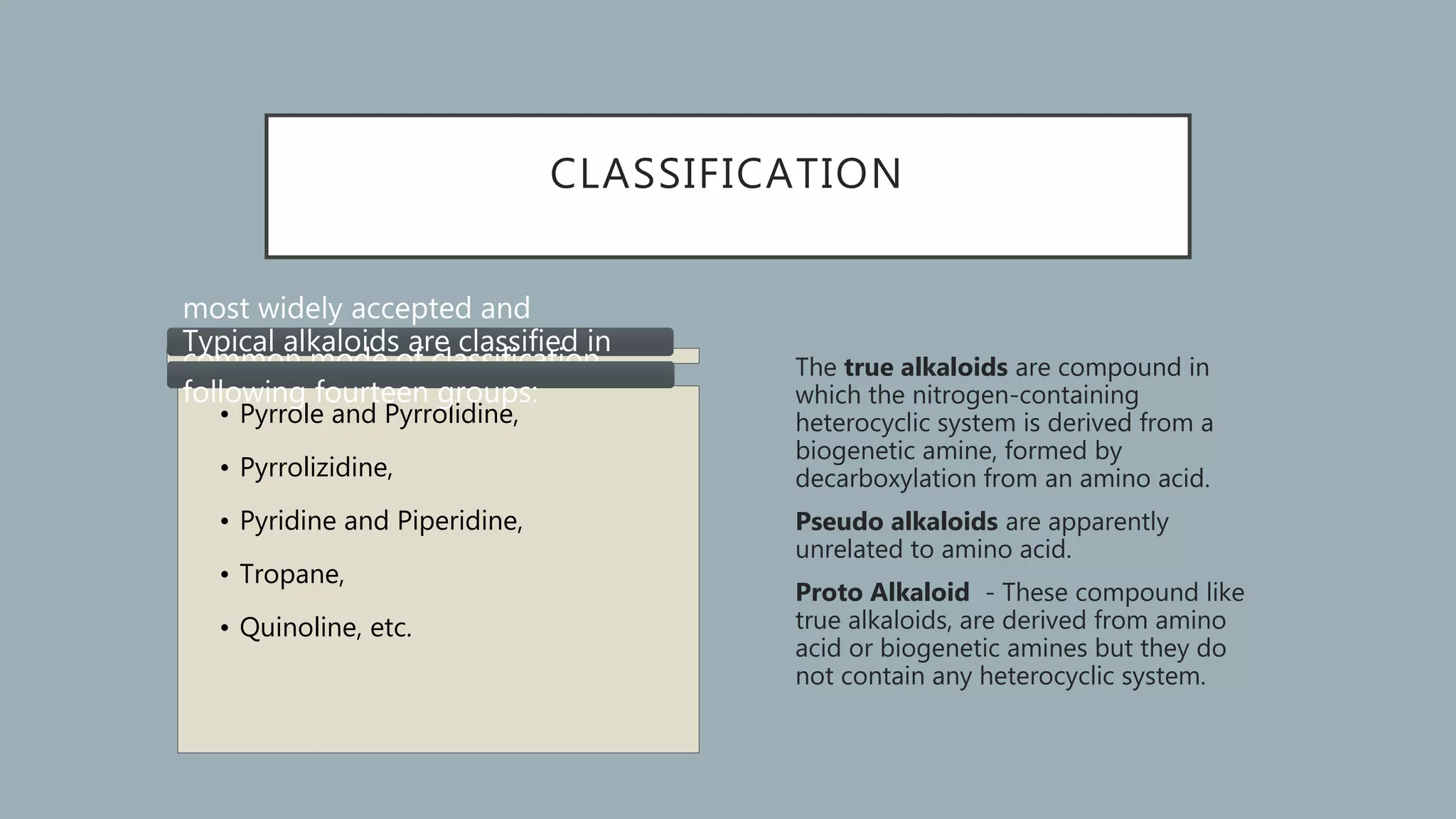 Nitrogen containing compounds alkaloids | PPTX
