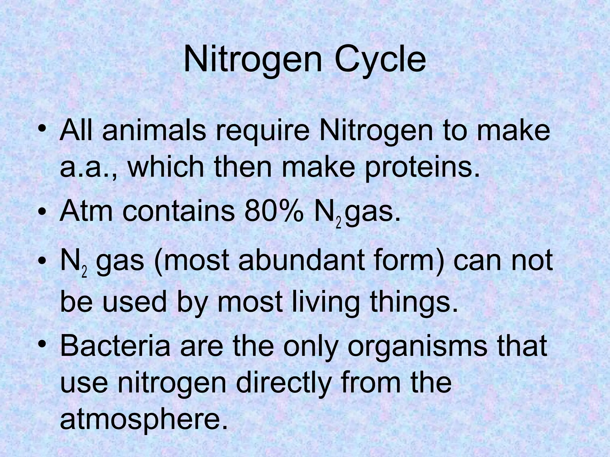 Nitrogen cycle | PPT