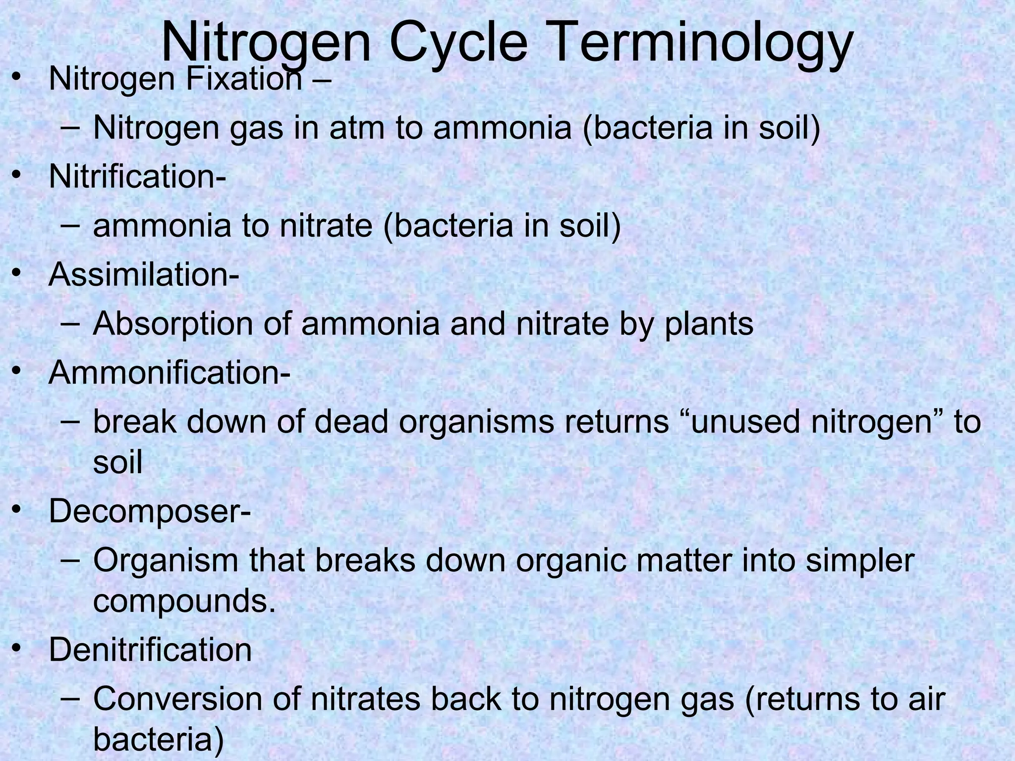 Nitrogen cycle | PPT